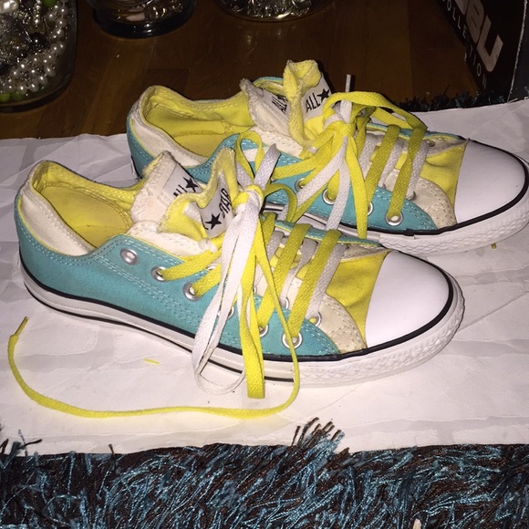 Converse | Shoes | Yellow And Blue Converse All Stars Sz 8 | Poshmark